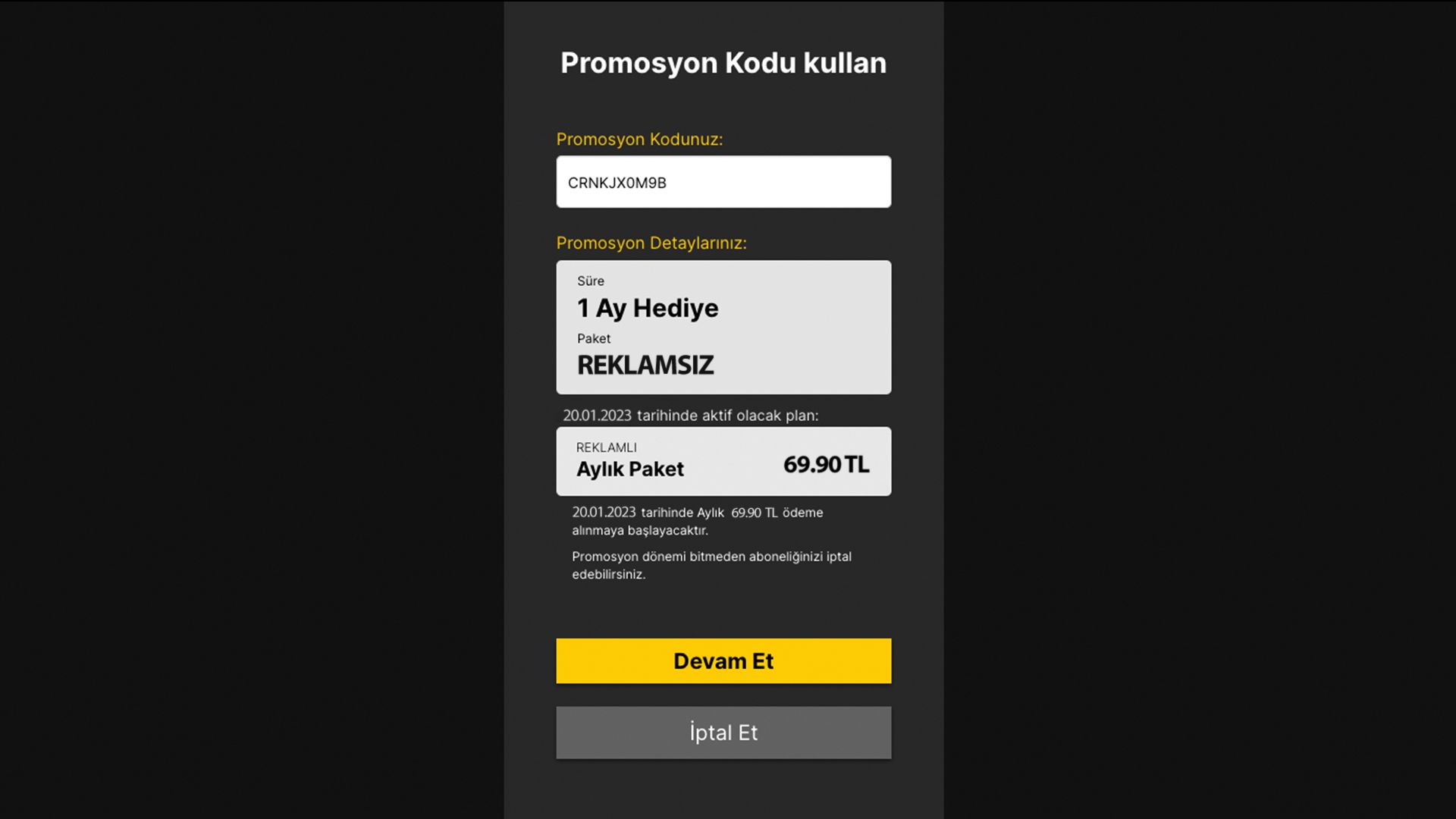 Promosyon Kodu Nasıl Uygulanır?
